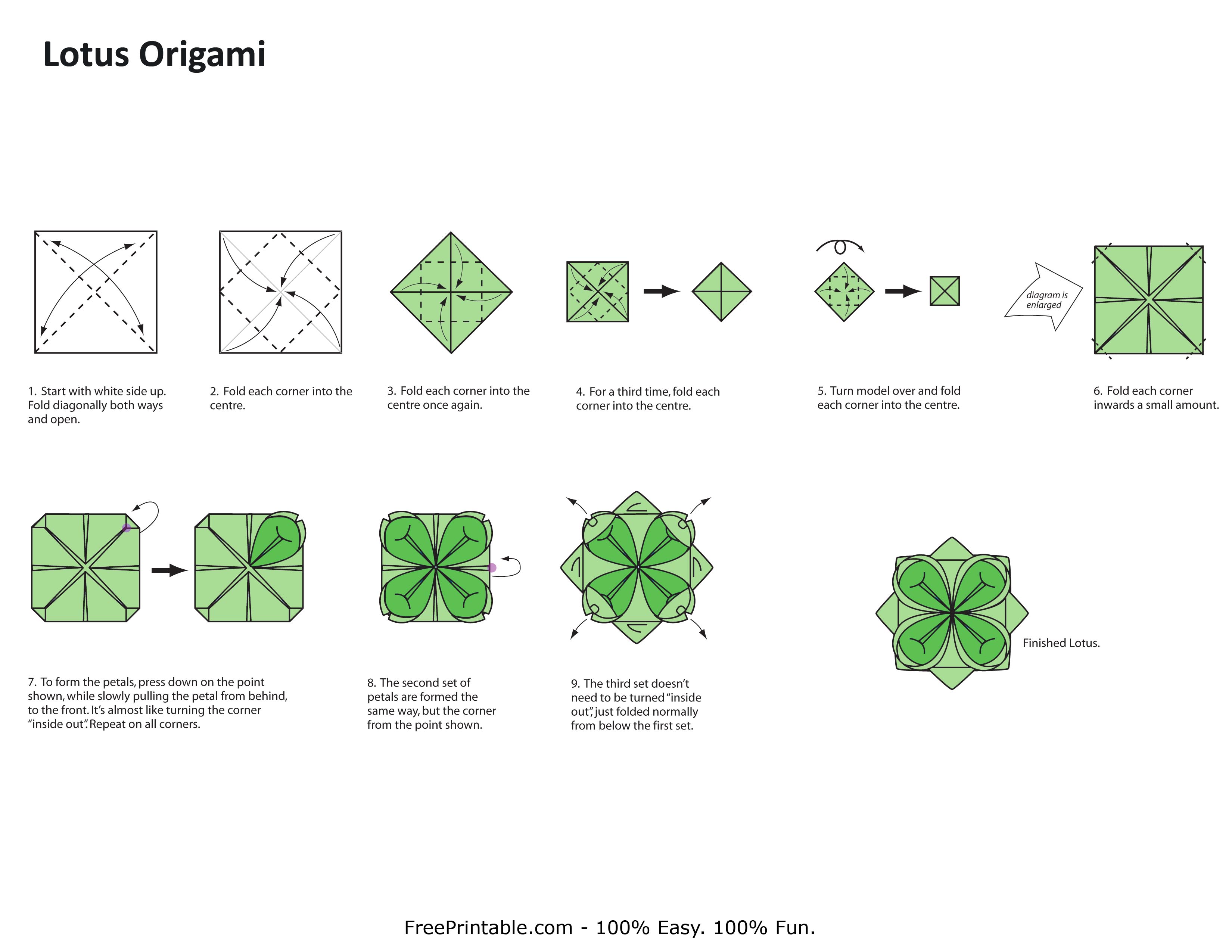 FLOWER LOTUS ORIGAMI EMBROIDERY ORIGAMI