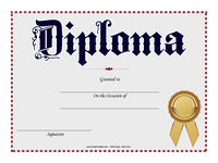 Gold Ribbon Diploma