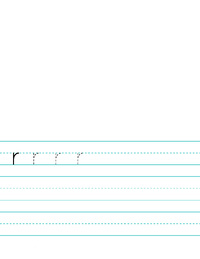 R Letter Penmanship Lower Case