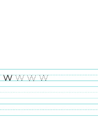 W Letter Penmanship Lower Case