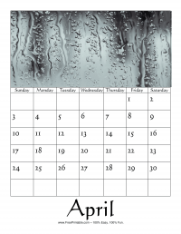 April 2016 Photo Calendar