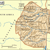 Africa- Swaziland General Reference Map