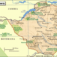 Africa- Zimbabwe General Reference Map