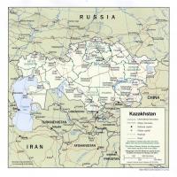 Asia- Kazakhstan Political Map