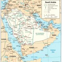 Asia- Saudi Arabia Political Map