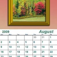 August 2009 Oil Painting Calendar