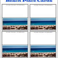 Beach Place Cards
