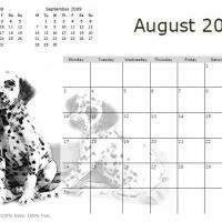 Black And White Dalmatians August 2009 Calendar