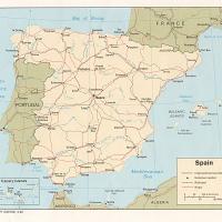 Europe- Spain Political Map
