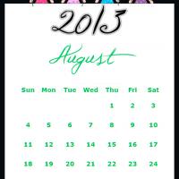 Fairy Princesses August 2013 Calendar