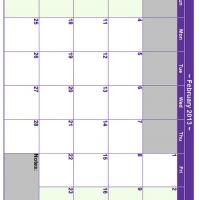 February 2013 Planner Calendar