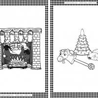Fireplace and Toys Flash Cards