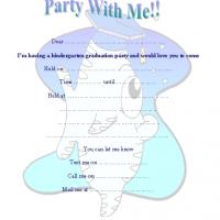 Fish Kindergarten Graduation Party Invite