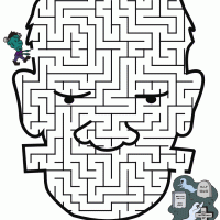 Frankenstein Face Maze
