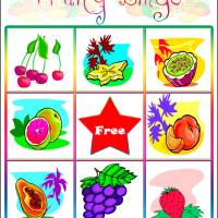 Fruity Bingo Card 5