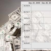 Money Theme weekly Calendar Dec 20 to Dec 26 2009