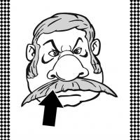 Moustache Flash Card