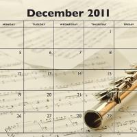 Music Theme December 2011 Calendar