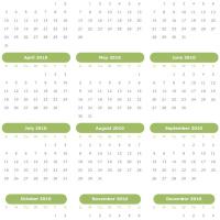 Portrait Simple Styled 2010 Calendar