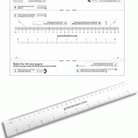 Printable and foldable ruler for drawing lines with