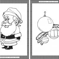 Santa Claus and Christmas Balls Flash Cards