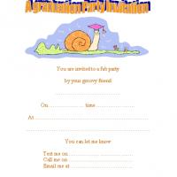 Snail Graduation Party Invitation