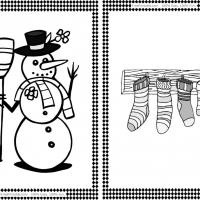 Snowman and Stockings Flash Cards