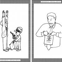 Stealing and Tearing Action Flash Cards