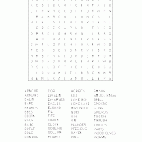 The Hobbit Word Search