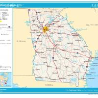 US Map- Georgia General Reference
