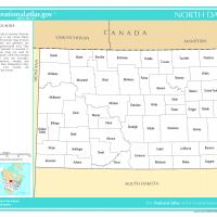 US Map- North Dakota Counties