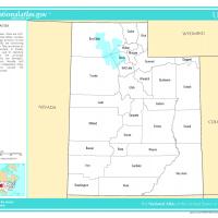 US Map- Utah Counties