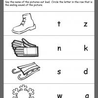 Winter Ending Consonant Review