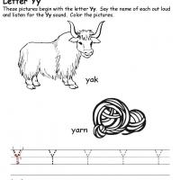 Y Beginning Consonant Letter Sound